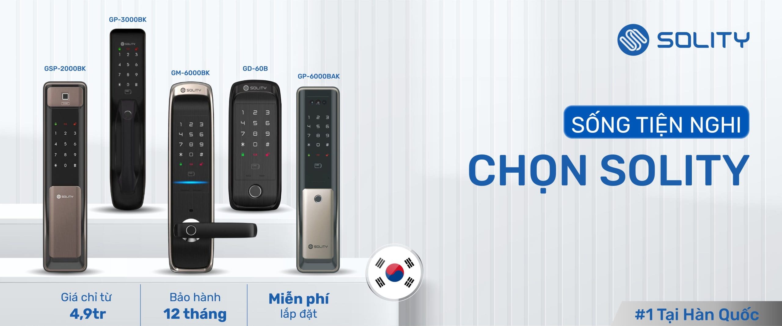 Khóa cửa vân tay Solity chính hãng. Khóa cửa vân tay chính h